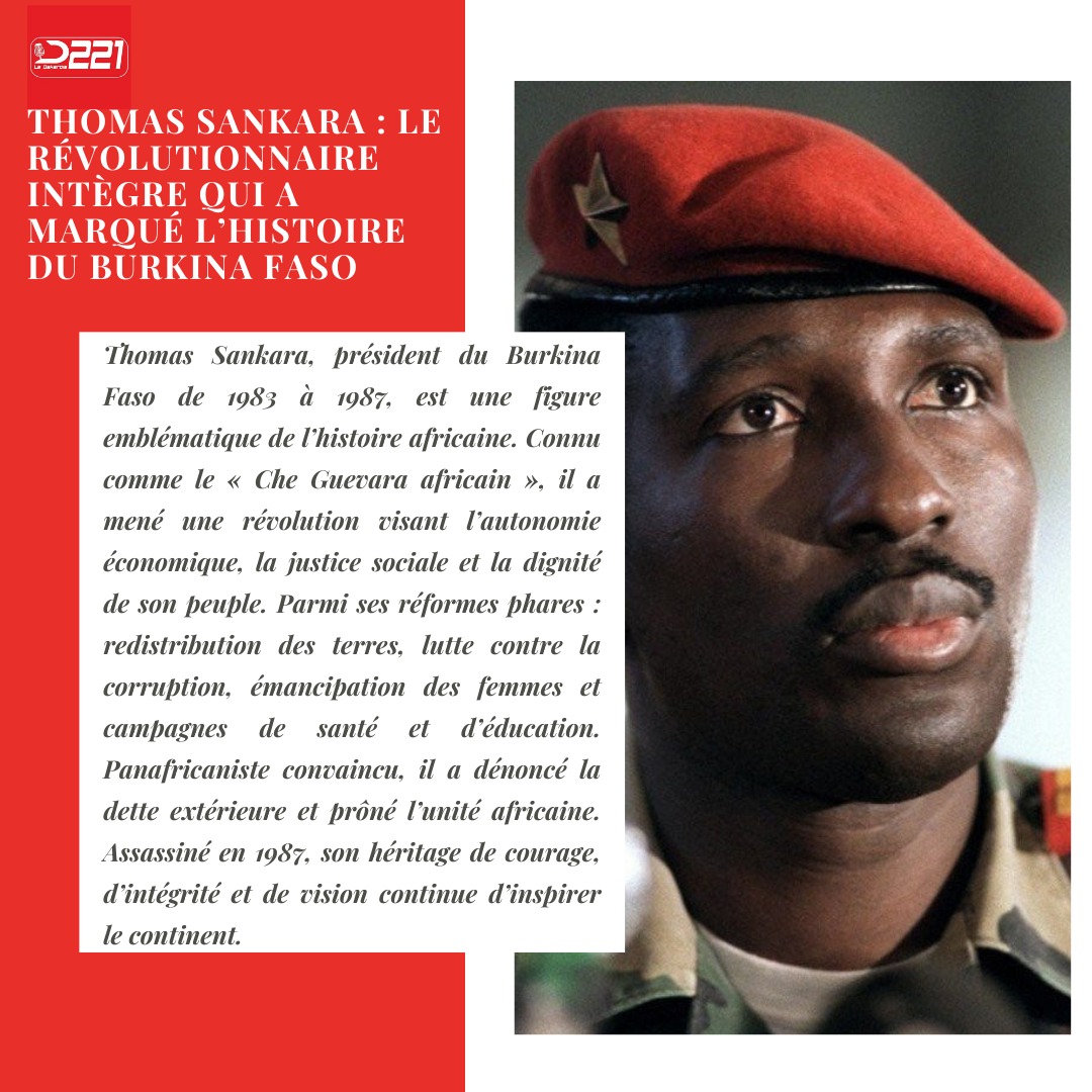 Thomas Sankara, surnommé le « Che Guevara africain », est l’une des ...