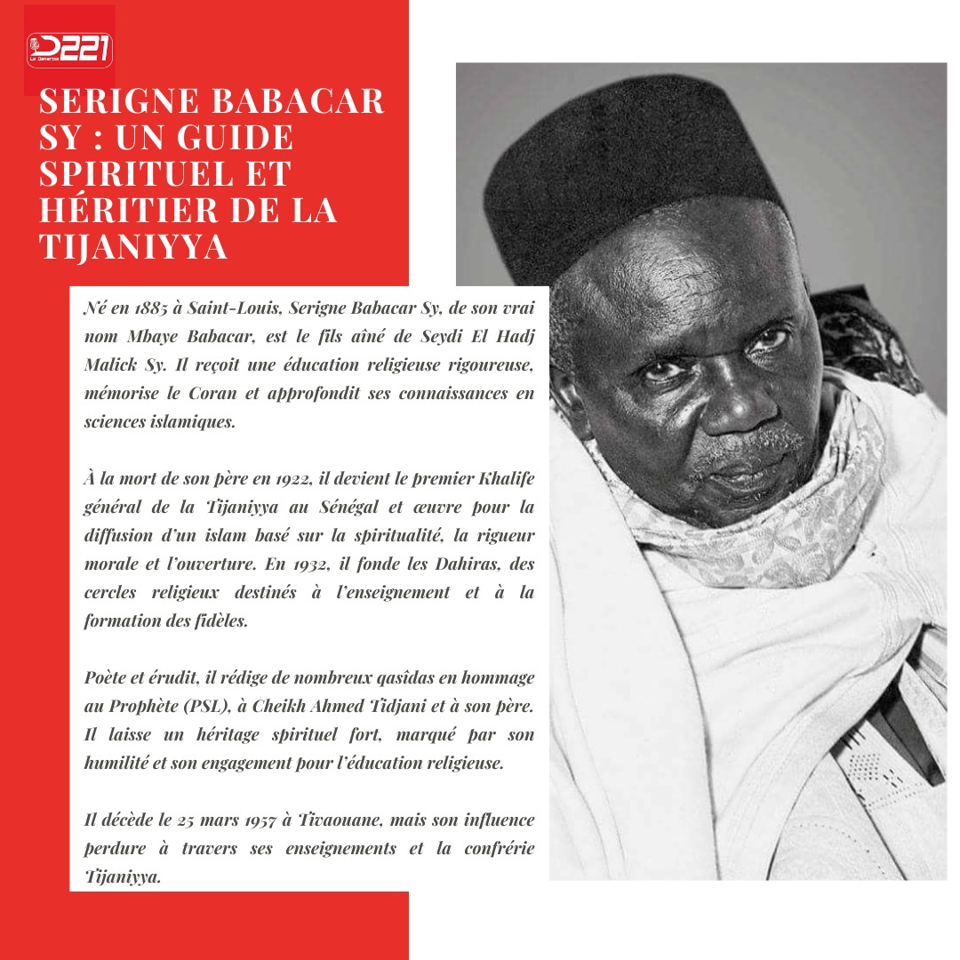 Serigne Babacar Sy : L’Héritage d’un Guide Spirituel Universel Un ...